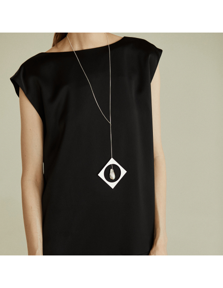 Labyrinth Extrovert Minimal Necklace, Handmade by Monom